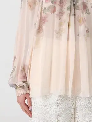 TWINSET Pleated Crêpon Blouse With Floral Print