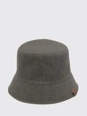 Brunello Cucinelli Cotton Blend Bucket Hat - Grey