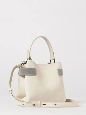 Brunello Cucinelli Suede Handbag With Monile Detail