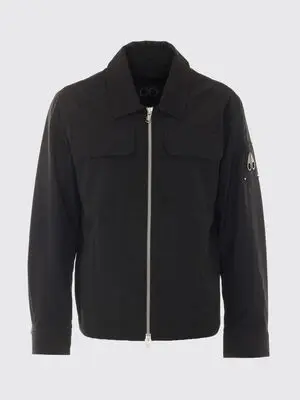 Moose Knuckles Technical Fabric Shirt Jacket With Zip Closure And Logo