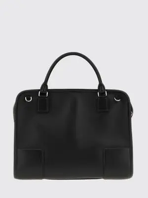 Loewe Amazona 180 Handbag In Smooth Calfskin Leather - Black
