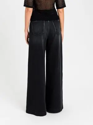 TWINSET Stretch Denim Palazzo Jeans