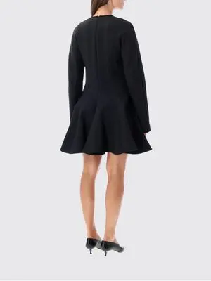 Stella McCartney A-line Wool Blend Mini Dress With Long Sleeves