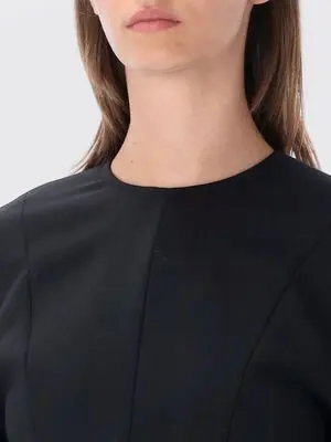 Stella McCartney A-line Wool Blend Mini Dress With Long Sleeves