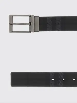 Burberry Adjustable Check Coated-cotton Belt With Engraved Buckle