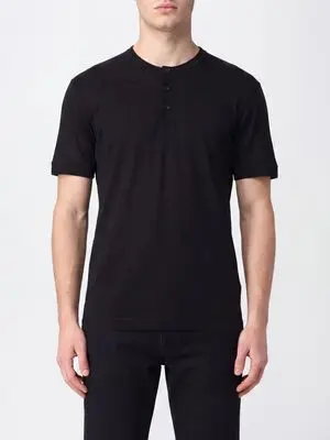 Dolce & Gabbana Crewneck Three-button T-shirt In Pure Silk