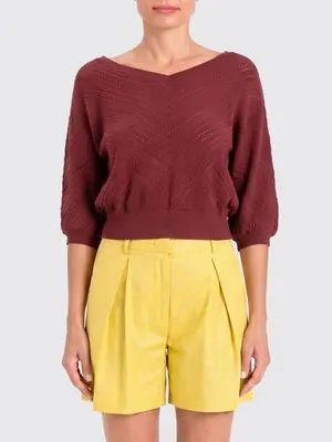 TWINSET Perforated Viscose Knit Top