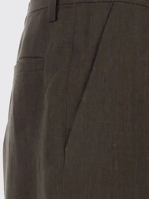 ERL Wide Leg Mid-rise Linen Trousers With Belt Loops