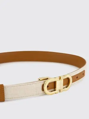 FERRAGAMO Gancini Adjustable Canvas Belt With Monogram Buckle