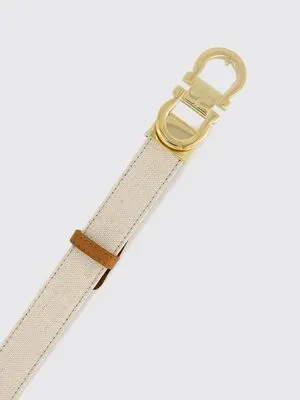 FERRAGAMO Gancini Adjustable Canvas Belt With Monogram Buckle
