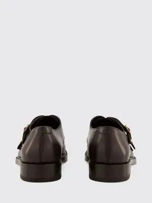 FERRAGAMO Smooth Calfskin Monk Strap Shoes With Double Buckle