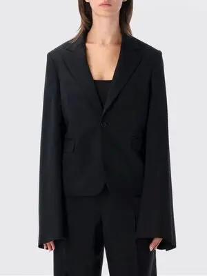 JW Anderson Cropped Single-breasted One-button Wool Blazer