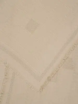 FERRAGAMO Wool And Silk Blend Scarf With Fringed Hem