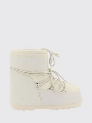 Moon Boot Icon Two-tone Ankle Snow Boots With Adjustable Laces - Yellow Cream