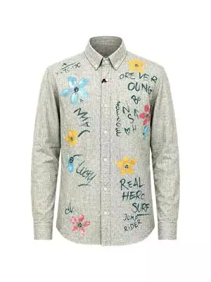 BOB Floral-print Button-down Shirt - Neutrals