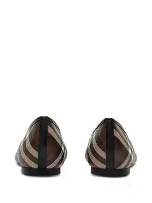 Burberry Check Canvas Highgate Ballerinas