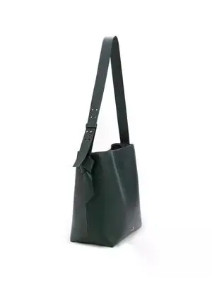 LA PORTEGNA Paulita Knotted Leather Shoulder Bag