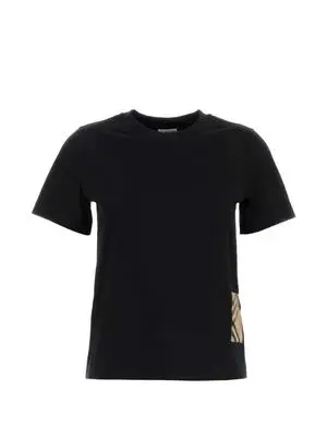 Burberry Check Cashmere Patch Cotton T-shirt