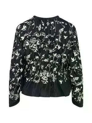 RENLI SU Embroidered Long-sleeve Blouse