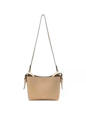 LA PORTEGNA Paulita Knotted Leather Tote Bag - Neutrals
