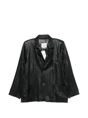 GONGDID DESIGN Plissé-effect Single-breasted Blazer