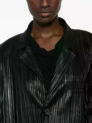 GONGDID DESIGN Plissé-effect Single-breasted Blazer