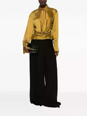 Andamane Draped Long-sleeve Shirt