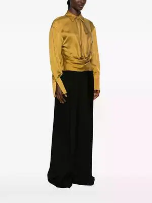 Andamane Draped Long-sleeve Shirt