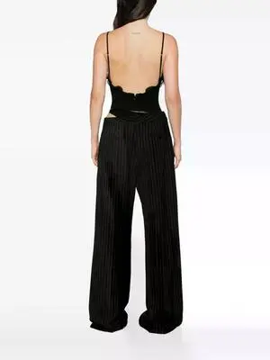 TOM FORD Ruffled Plunge-neck Bodysuit