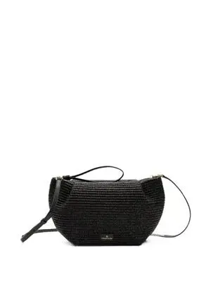LA PORTEGNA Marta Woven Leather Shoulder Bag