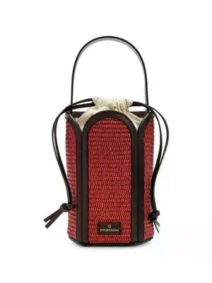 LA PORTEGNA Barbara Woven Bucket Bag