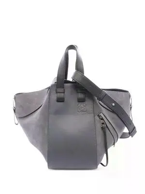 Loewe 2010s Small Hammock Suede Tote Bag Grey