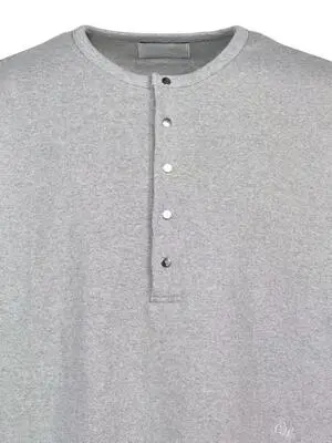 CEDARWOOD Ribbed-knit Henley T-shirt