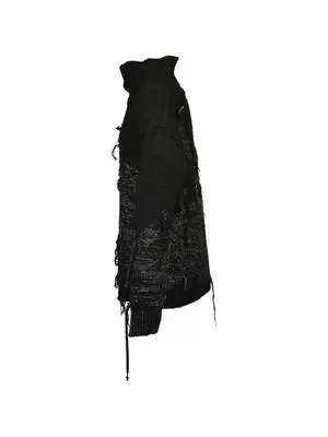 D HYGEN Intarsia-knit Distressed Sweater
