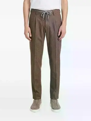 Eleventy Pleated Drawstring-waist Trousers