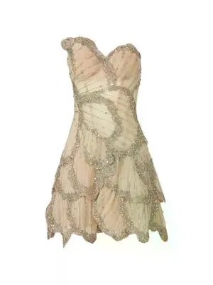 Costarellos Sylvie Crystal-embellished Silk Mini Dress