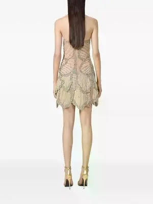 Costarellos Sylvie Crystal-embellished Silk Mini Dress