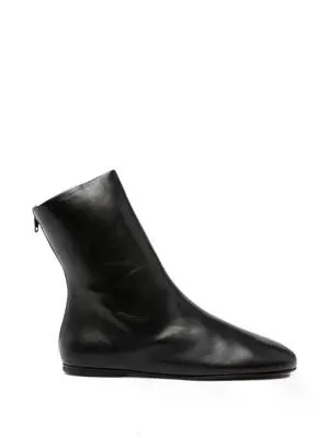 JUDE Floor Leather Ankle Boots - Black