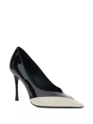 FERRAGAMO Two-tone Pointed-toe Pumps - Black