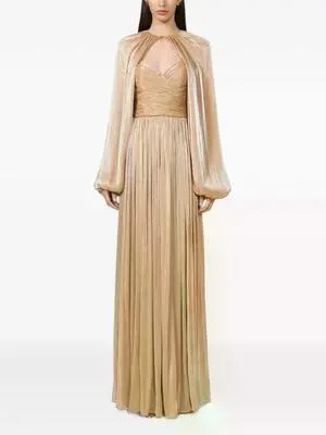 Costarellos Sireen Pleated Gown