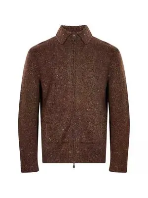Eleventy Zip-up Flecked Sweater