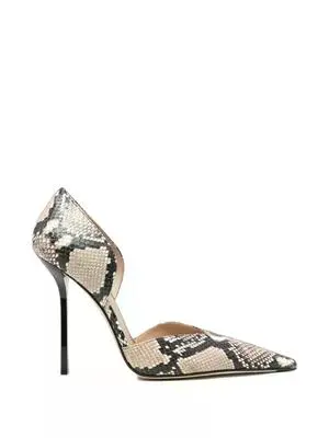Victoria Beckham Angle D'orsay Snake-print Pumps
