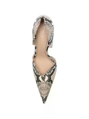 Victoria Beckham Angle D'orsay Snake-print Pumps