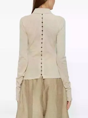 Jacquemus The Merino Long-sleeve Polo Shirt - Neutrals