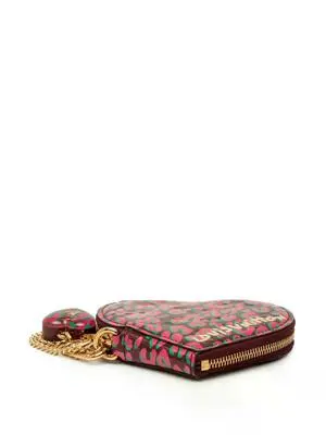 LOUIS VUITTON 2010 Stephen Sprouse Monogram Vernis Leopard Heart Coin Pouch