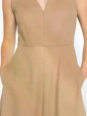 Max Mara V-neck Sleeveless Midi Dress