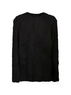 D HYGEN Distressed Jacquard-woven T-shirt - Black