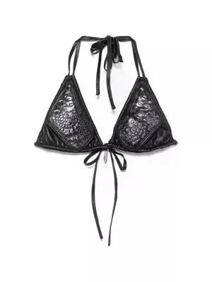 MITILIANE COUTURE Alligator-effect Halterneck Bikini