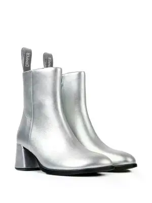 Camper Kora Ankle Boots - Silver
