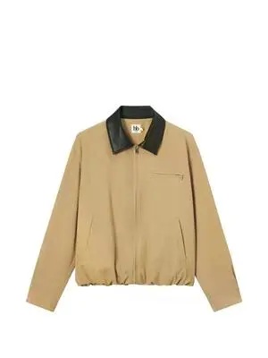 B+AB Contrast-collar Zip-up Jacket